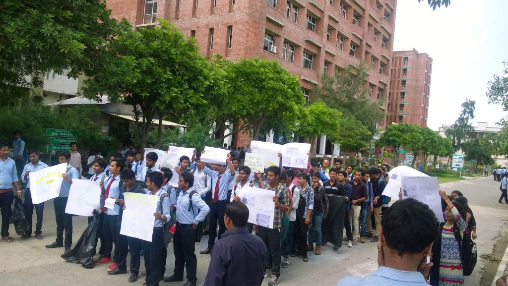 Clean campus green campus drive @ Anand Campus